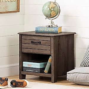 South Shore Ulysses 1-Drawer Nightstand Fall Oak