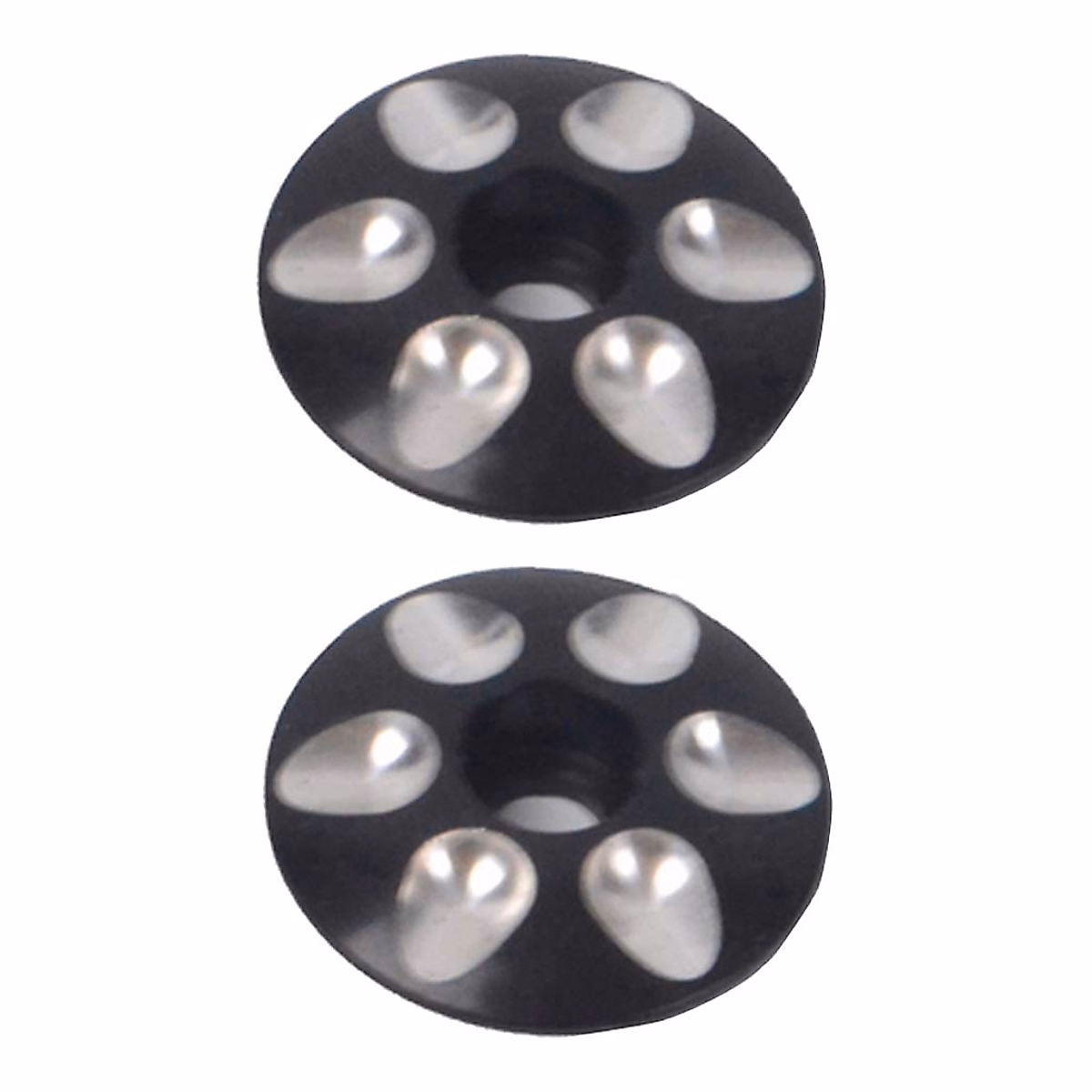 DYNWAVE 1 Pair Universal Stem Headset Covers Mountain Road Bike Fixed Gear 1/8 inch (28.6mm) - Light Weight and Durability, Black