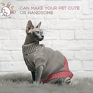 BWOGUE 2 Packs Small Dog Sweater Knitted Puppy Sweater Warm Winter Kitten Clothes Cat Sweater Clothes Cute Strawberry and Rabbit Doggie Sweaters for Small Medium Dogs Girls Boys