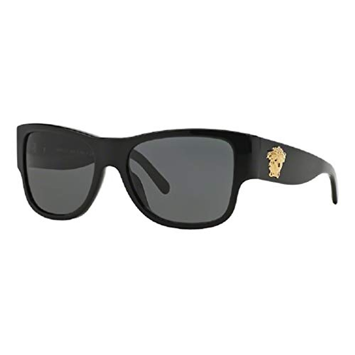 Versace VE4275 GB1/87 58M Black/Grey Square Sunglasses For Men For Women + BUNDLE with Designer iWear Eyewear Kit