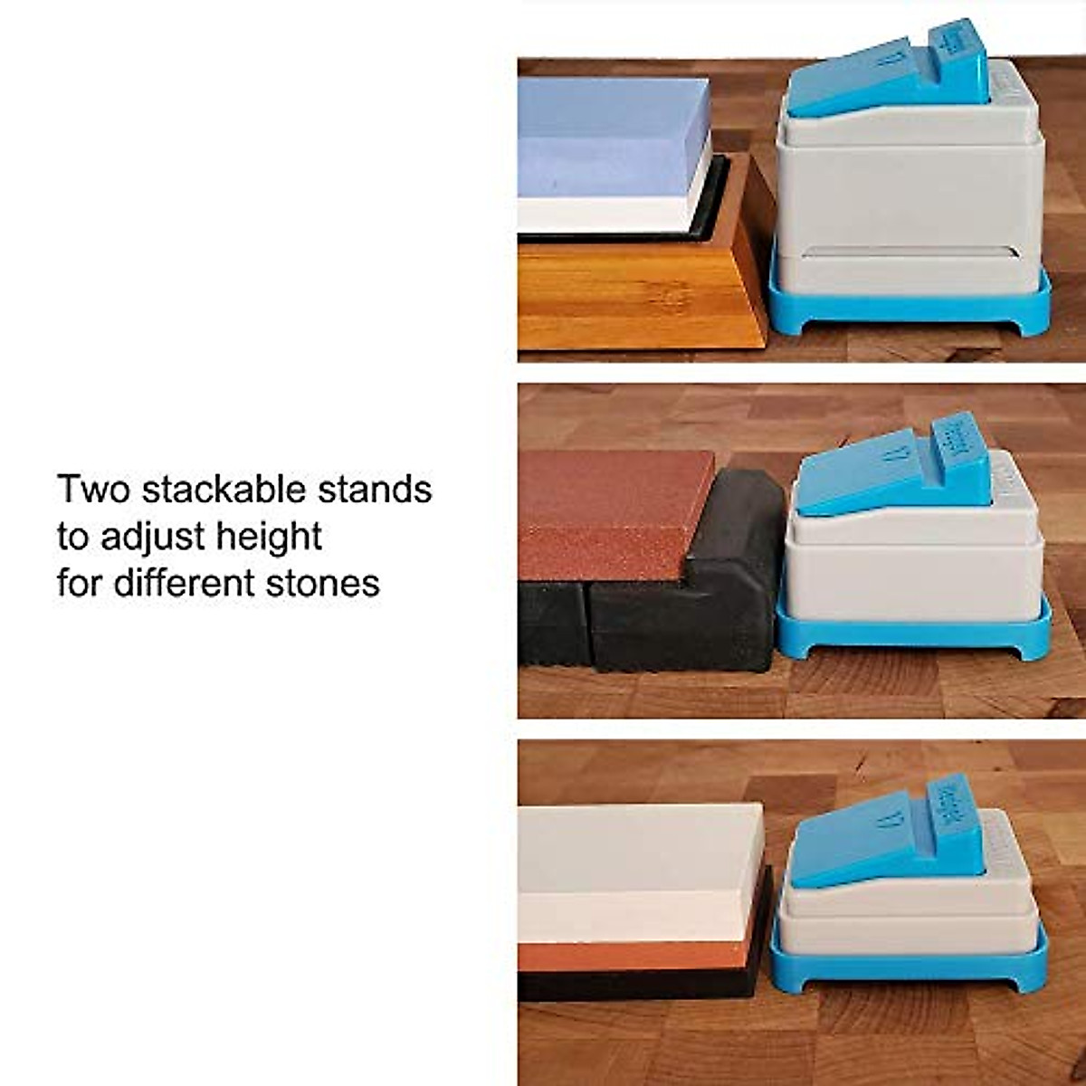 Wedgek LR5 Professional 2 Sets of Angle Guides, Every Degree from 10 to 44 degrees for Both Ends of Sharpening Stone, Large Size