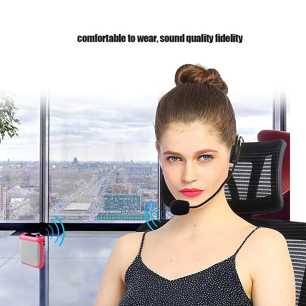 Mini Mic,Mini XLR 3 Pins TA3F Plug Head-Wear Mic,Professional Wireless Headset Microphone,for Waist Mounted Wireless Transmitter