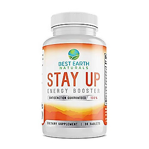 Best Earth Naturals Stay Up Energy Booster Energy Vitamins with Guarana, B Vitamins and More for Energy, Endurance, Stamina, Focus Support and to Help Stay Alert 30 Count