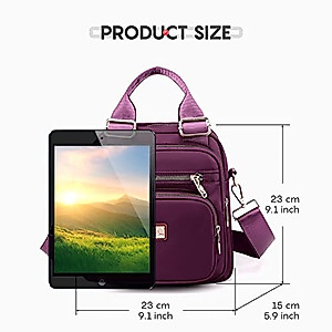 Fecialy Women's Backpack Multifunction Large Capacity Travel Shoulder Bags Waterproof Nylon Multiple Pockets Bag