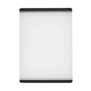 OXO Good Grips 2-Piece Plastic Cutting Board Set (Pack of 1),Clear + OXO Good Grips Plastic Utility Cutting Board 14.7" x 10.3"