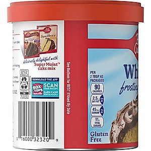 Betty Crocker Gluten Free Whipped Chocolate Frosting, 12 oz.