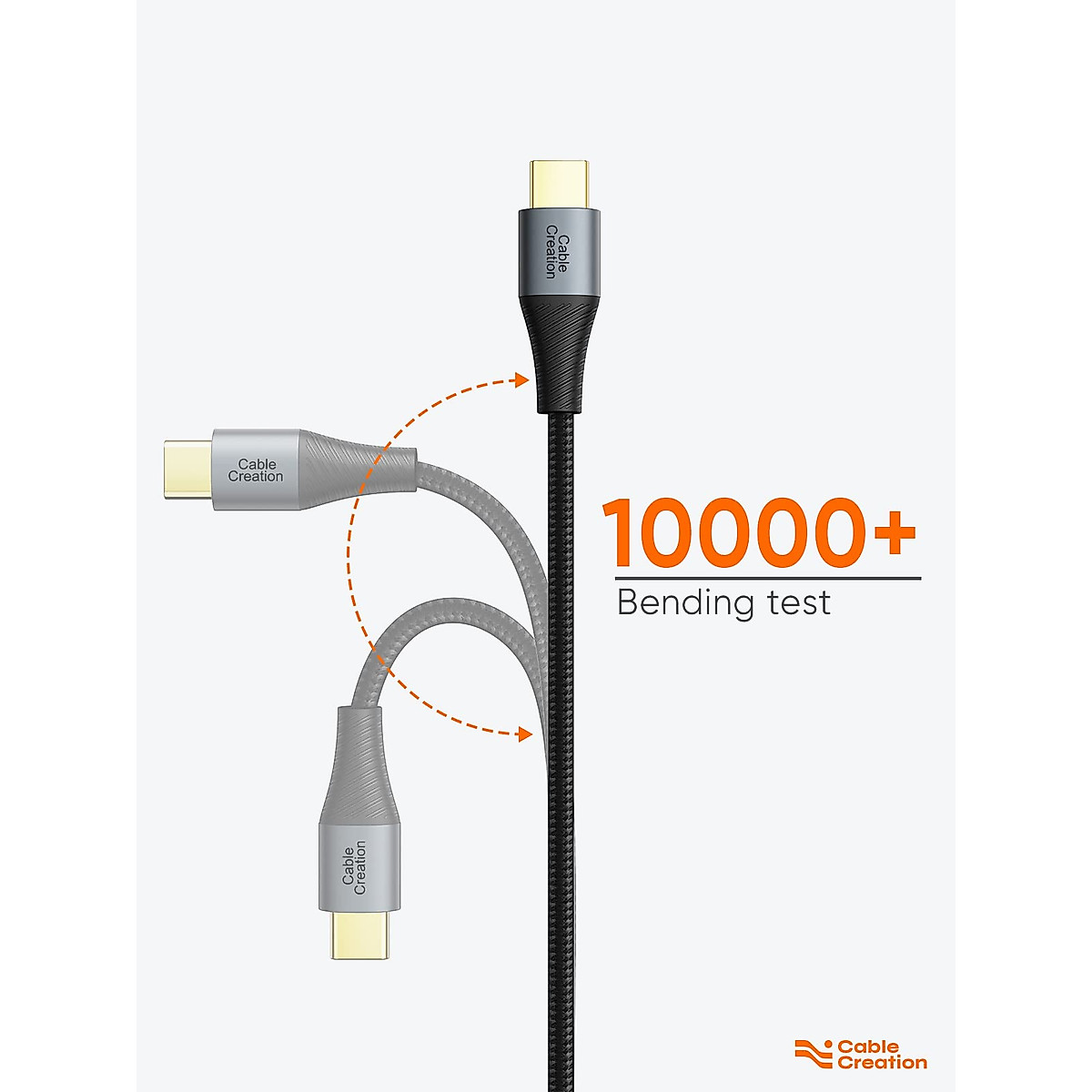 CableCreation Short USB to USB C Cable 0.8ft, USB C Charger Cable Braided for Car Carplay, Galaxy S23 S23+ S22+ S22 S21 S20 Note 20, MacBook, iPad Mini 6, iPad Pro 2020, 0.2m