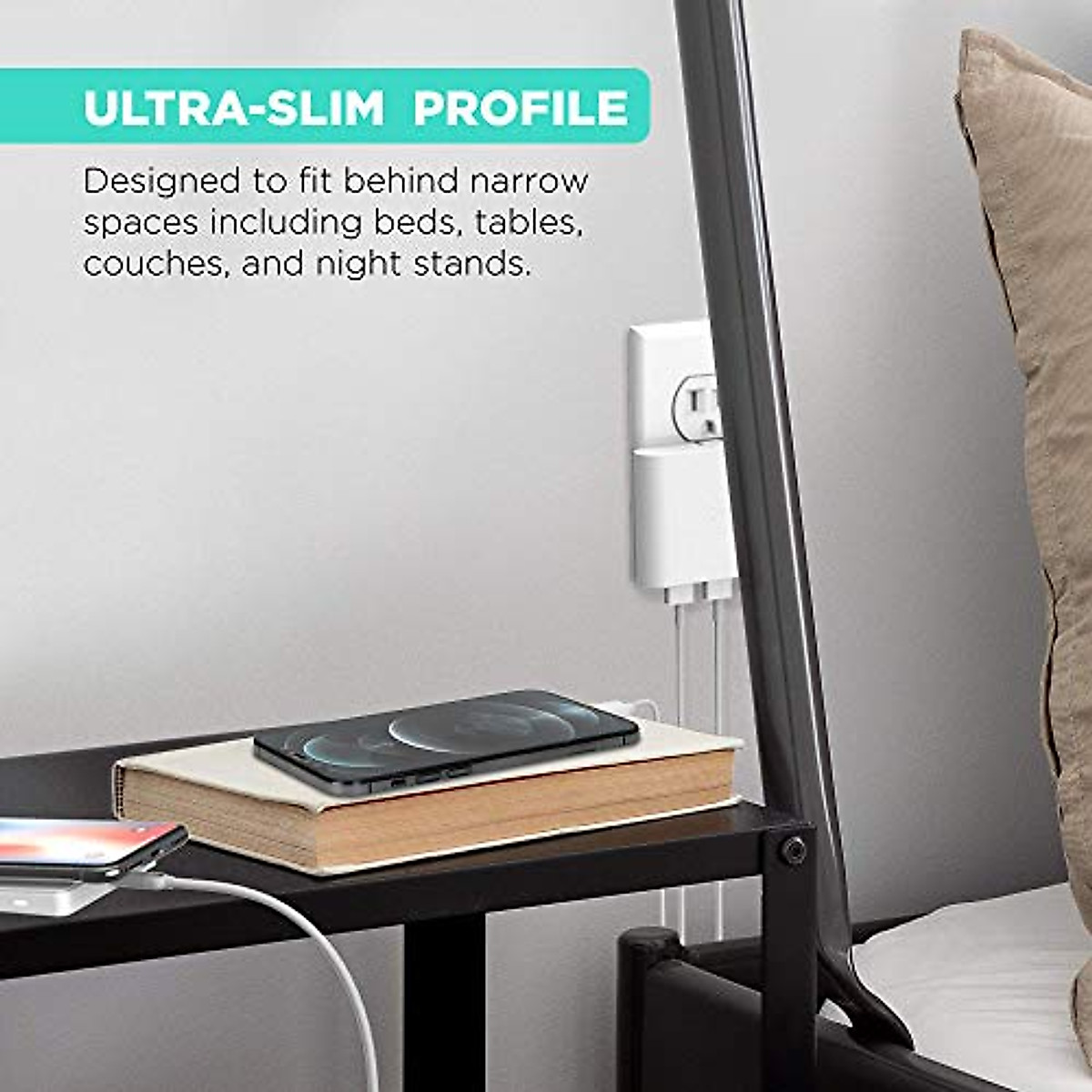 iHome 3-Port (1 USB C, 2X USB A) Fast Charger, MagSafe Compatible for iPhone 12, 12 Pro, 12 Pro Max, 12 Mini, SE2, 11, 11 Pro, 11 Pro Max, XR, X/Xs, iPad Pro- Foldable Prongs, Compact Power Delivery