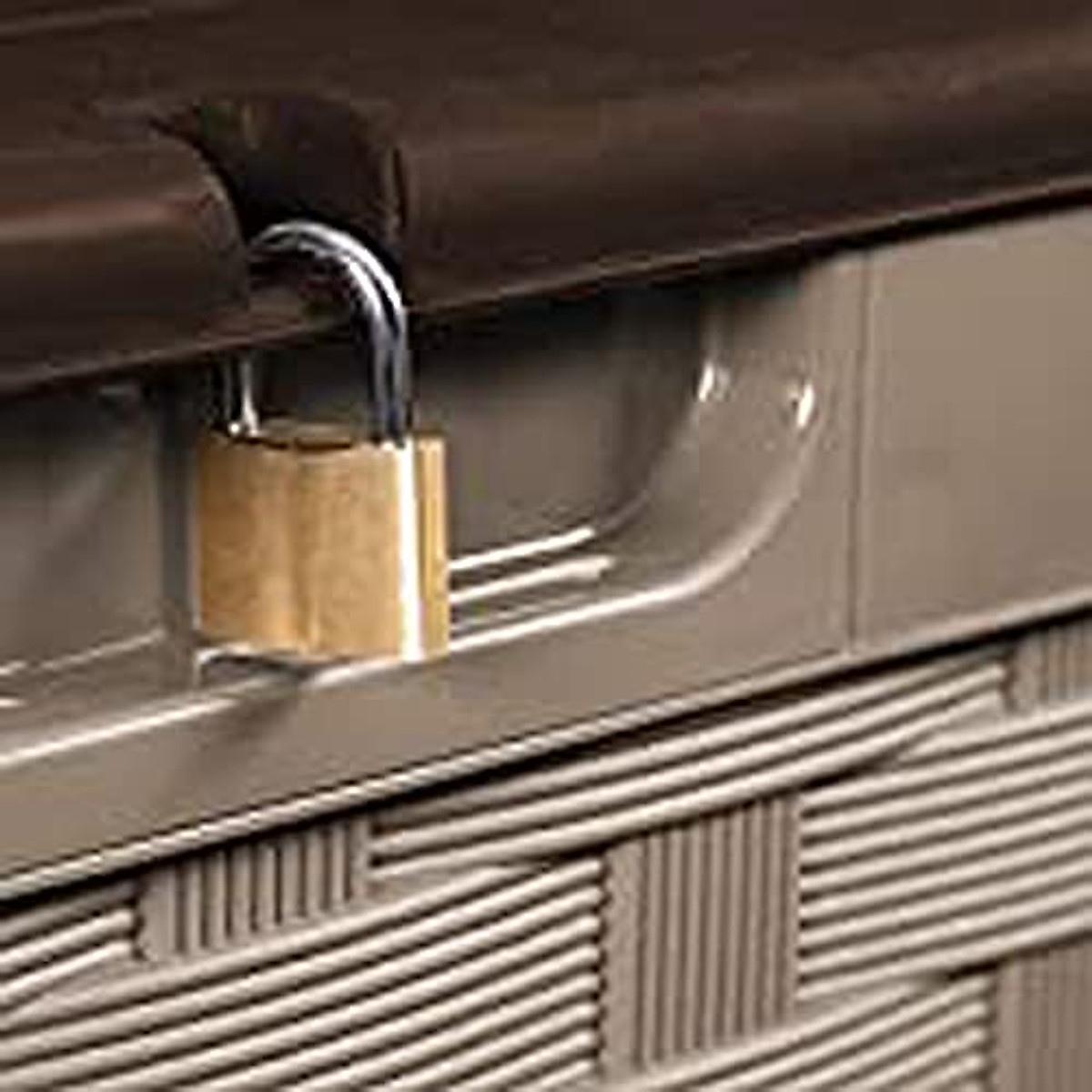 Starplast Sit-On Rattan Style Storage Box: 88 Gallon Outdoor Plastic Bin, Weather & Water Resistant, 45.7 x 22.8 x 22 Inches, 2 Color Options 56-811