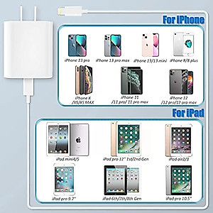 iPhone Charger 【Apple MFi Certified】 10FT Extra Long Fast Charging Type C to Lightning Cable with 20 PD USB C Wall Charger Block for iPhone 13/13 Pro/13 Pro Max/13 Mini/12/Pro/Max/Mini/11/XR/X/8/Plus
