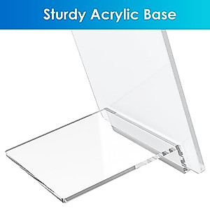 MaxGear Desktop Glass Dry Erase Board, Small Dry Erase Whiteboard with Stand 9.45" x 6.69", Toughened Glass Whiteboard for Desk with Erase, Acrylic Planner Memo Notepad to Do Lists for Office, Home