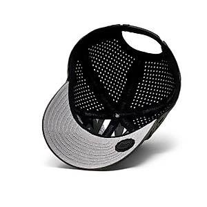 melin A-Game Hydro, Olive, Men’s Performance Snapback Hats, Water-Resistant Fitted Baseball Caps for Men & Women, Golf, Running, or Workout Hat, Medium-Large