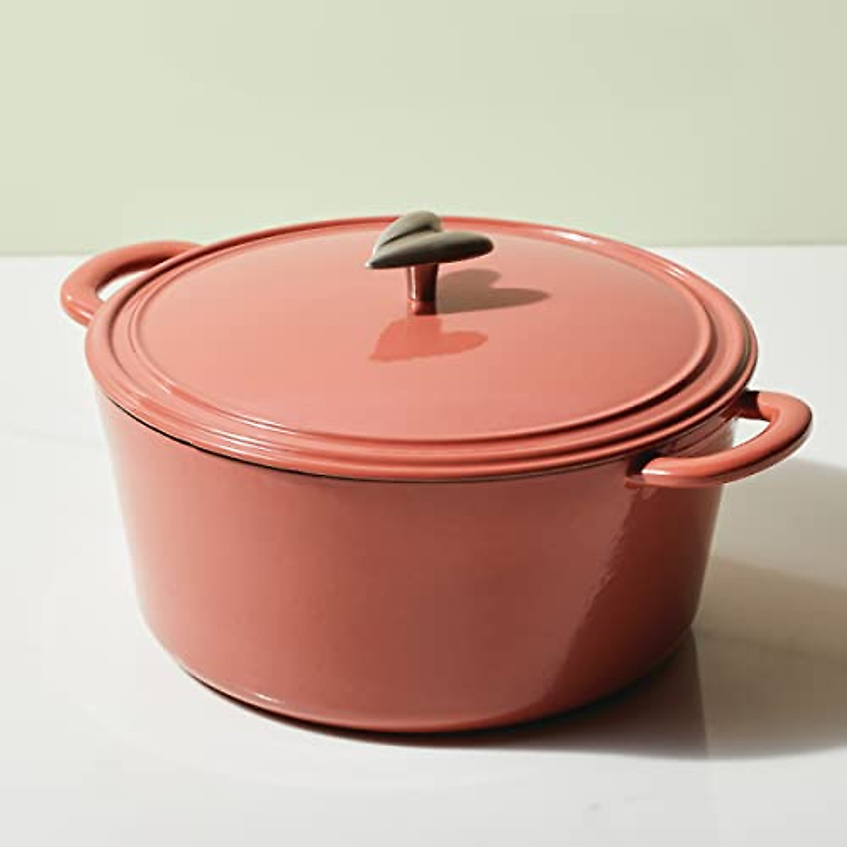 Ayesha Curry Kitchenware Enameled Cast Iron Dutch Oven/Casserole Pot with Lid, 6 Quart, Redwood Red