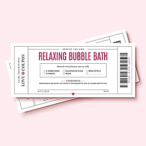 Bliss Collections Love Coupons for Him or Her, Husband, Wife, Boyfriend, Girlfriend or Couples. Unique Romantic Valentines Day, Christmas or Birthday Gift — 15 Unique Cards