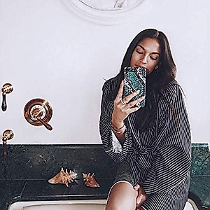 BURGA Phone Case Compatible with Samsung Galaxy A40 - Emerald Cobra Savage Green Snake Skin Cute Case for Women Thin Design Durable Hard Plastic Protective Case