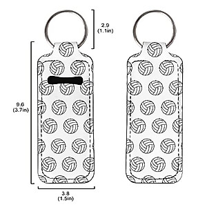 Suobstales Volleyball Chapstick Holder Volleyball Compact Lipstick Holders Lip Balm Holster Portable Pocket Lip Gloss Tube Holder Gifts Bags for Girl Women Men Teens Sports Team Accessories