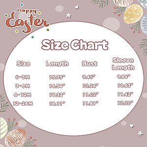 XIFAMNIY Baby Easter Bunny Outfit Romper Bodysuit with 3D Rabbit Ear Hat for Baby Newborn Infant