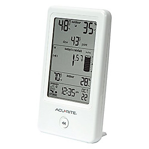 AcuRite 01089M Rain Gauge with Thermometer & Humidity