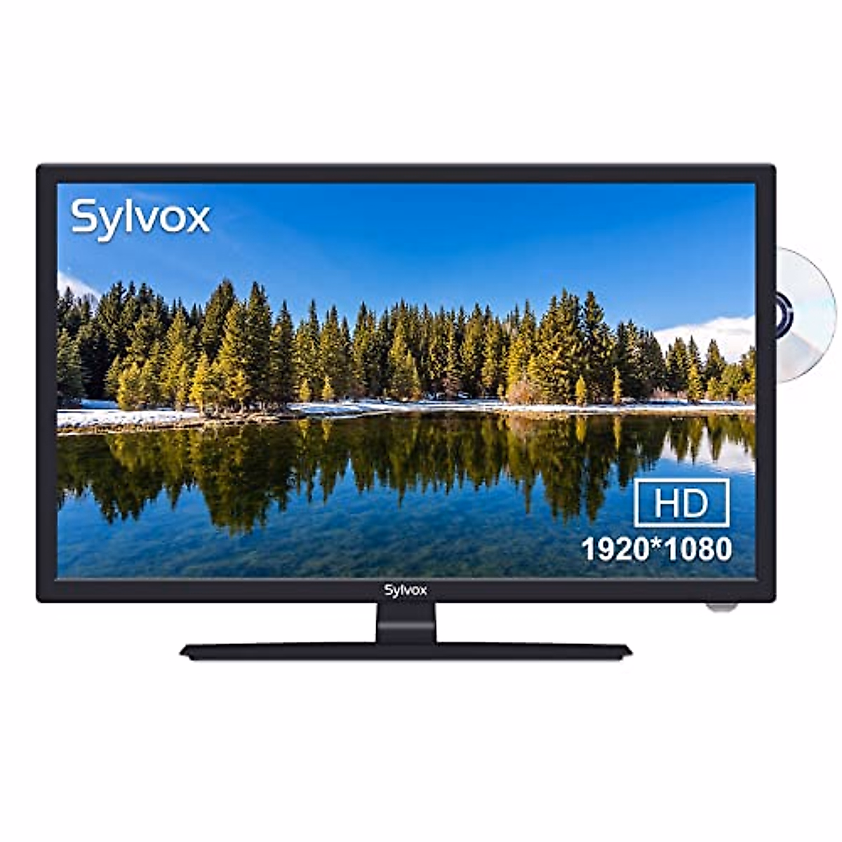 SYLVOX 27 Inch TV 12/24 Volt TV Full HD RV TV,1080P,Built-in DVD Player and FM Radio, for Home, RV Camper and Mobile Use