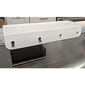 SiliSink Silicone Sink Edge Guard - Kitchen Sink Guard and Edge Protector - ONLY FITS 3.75”-4” Wide Stone Lip - Protects Stone Counters from Chipping and Damage - 14” Length - White