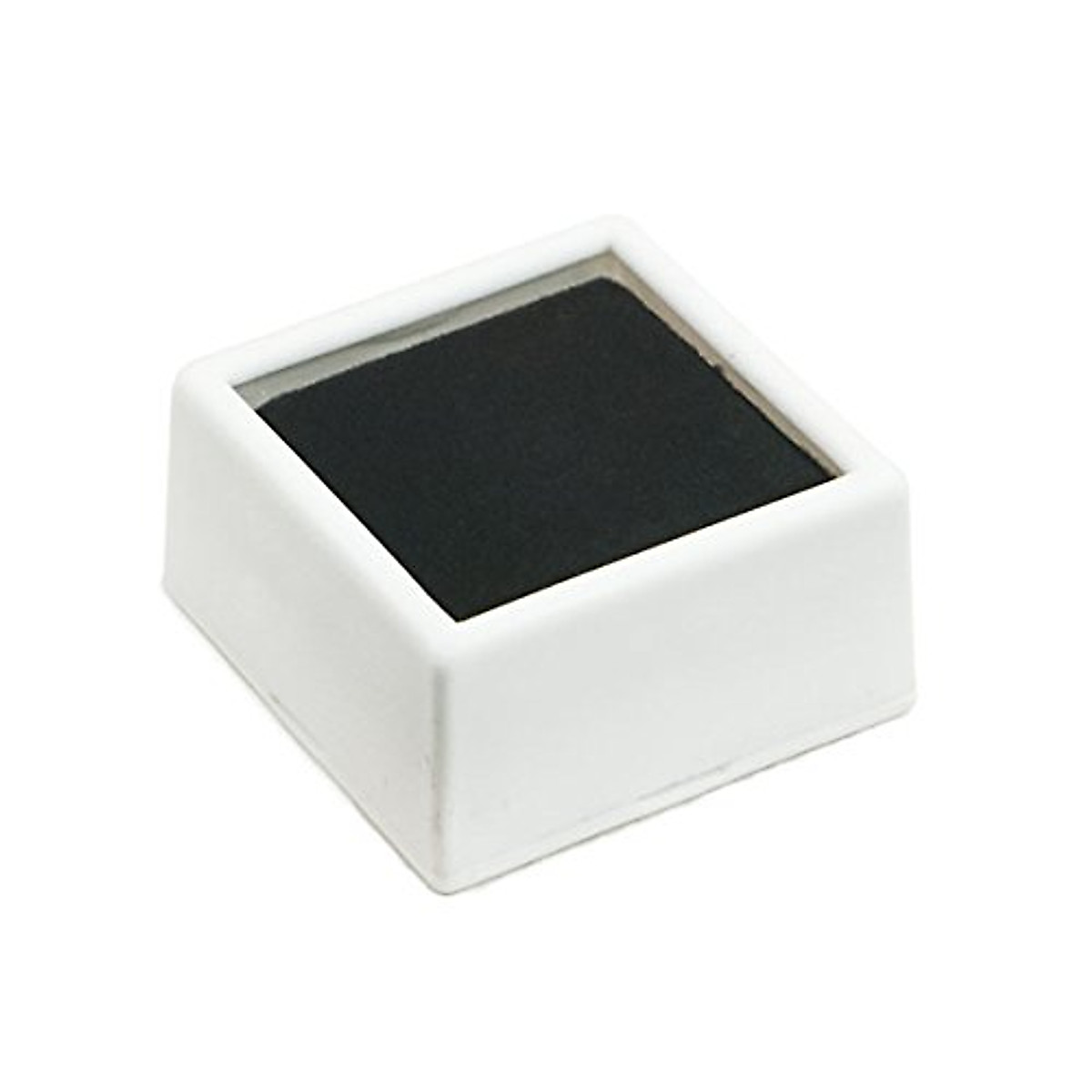 100 Gem Jars - White Square Glass Top with 2-Sided Foam Insert Gemstones Jewelry Display
