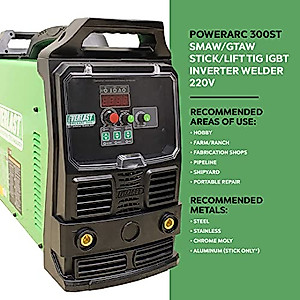 2021 Everlast PowerArc 300ST SMAW/GTAW Stick/Lift TIG IGBT Inverter Welder 220V