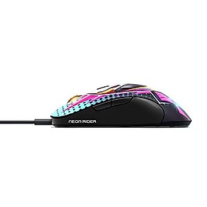 SteelSeries Sensei Ten Neon Rider Edition Gaming Mouse – 18,000 CPI TrueMove Pro Optical Sensor – Ambidextrous Design – 8 Programmable Buttons – 60M Click Mechanical Switches – RGB Lighting