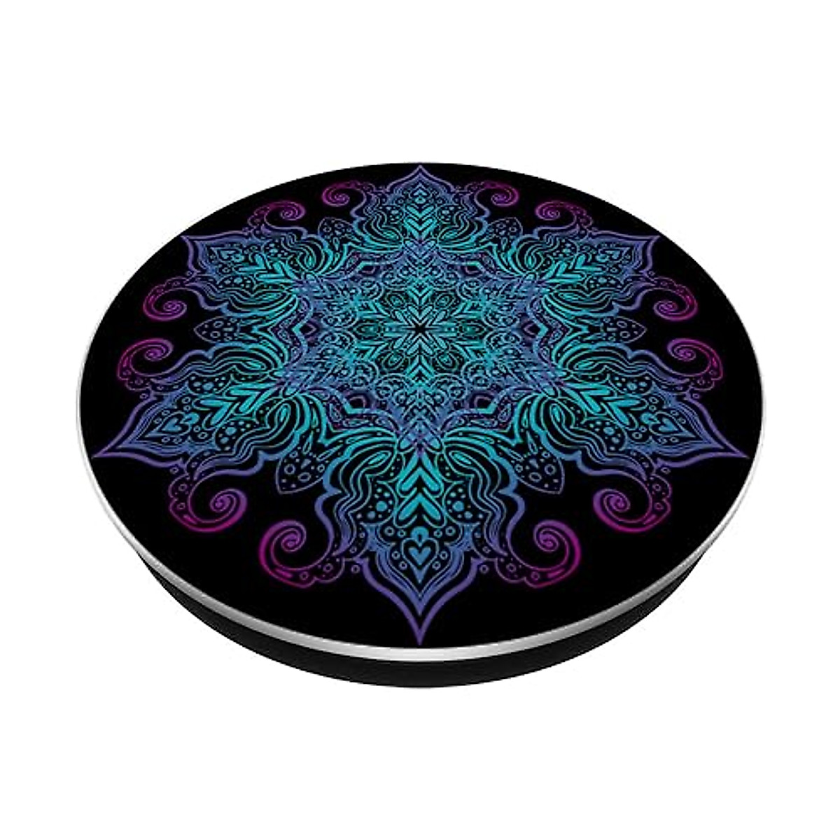 Sacred Geometry Yoga Bohemian Psychedelic Mantra Mandala PopSockets PopGrip: Swappable Grip for Phones & Tablets PopSockets Standard PopGrip