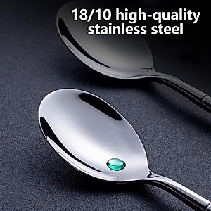 60 Piece Bamboo Shaped Flatware Set Service for 12, 18/10 Stainless Steel Bamboo Handle Silverware Cutlery Set For Home Kitchen Hotel Utensils, Mirror Polished, Dishwasher Safe