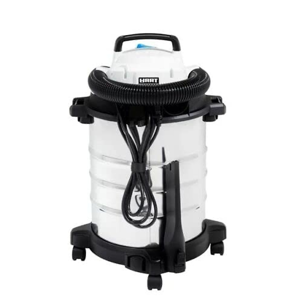 TELES 6 Gallon 5 Peak HP Stainless Steel Wet Dry Vacuum with Casters Powerful Cartridge Filter
