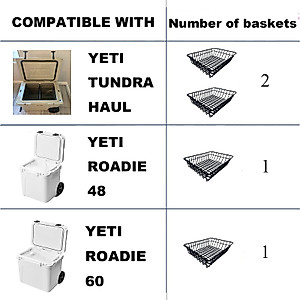 2-Pack Cooler Basket for Yeti Tundra Haul,Stays Food Chilled and Dry, Compatible with Other Cooler Accessories Cooler Locks, Cooler Dividers, Ice etc