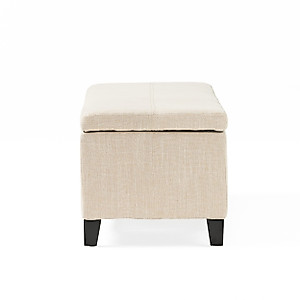 Great Deal Furniture Sarelia Bench Storage Ottoman (Light Beige)