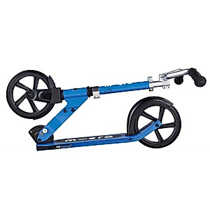 Micro Kickboard - Micro Cruiser - Two Wheeled, Fold-to-Carry Swiss-Designed Micro Scooter for Kids with Smooth Glide Large Wheels for Ages 6+ (Blue)