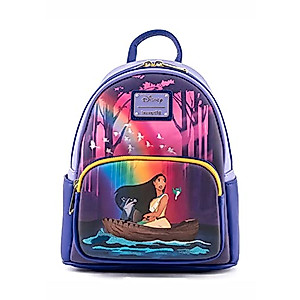 Loungefly Disney Pocohontas Just Around The River Bend Womens Double Strap Shoulder Bag Purse