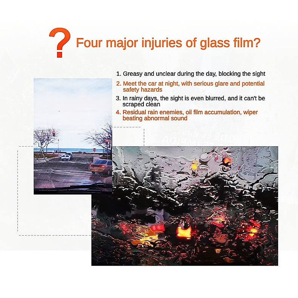 Golden Hoo Windshield Oil Film Cleaner, Remove Aging Coating Layer, Rear View Mirror Cleaner, Clean Glass, Clear Vision，soft99