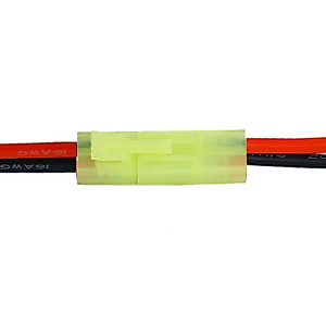 Vgoohobby 1Paris Adapter Compatible with Large Tamiya Style Plug to Mini Tamiya Plug Adapter 16AWG Female Male Cable Wire for Airsoft