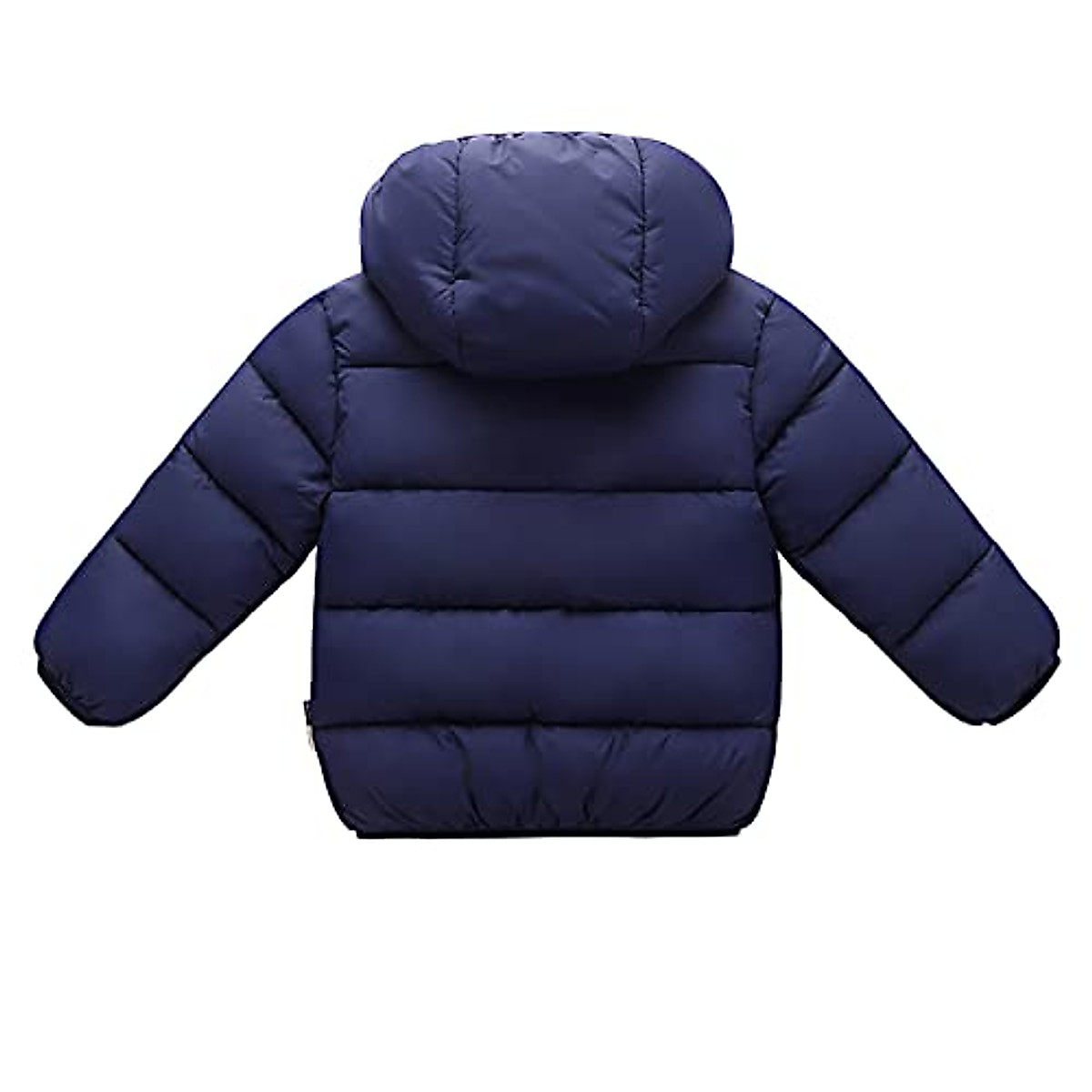 XMWEALTHY Baby Girls Boys Hooded Down Jacket Toddler Winter Coat Warm Lined Fleece Jackets Navy Blue 18-24Months