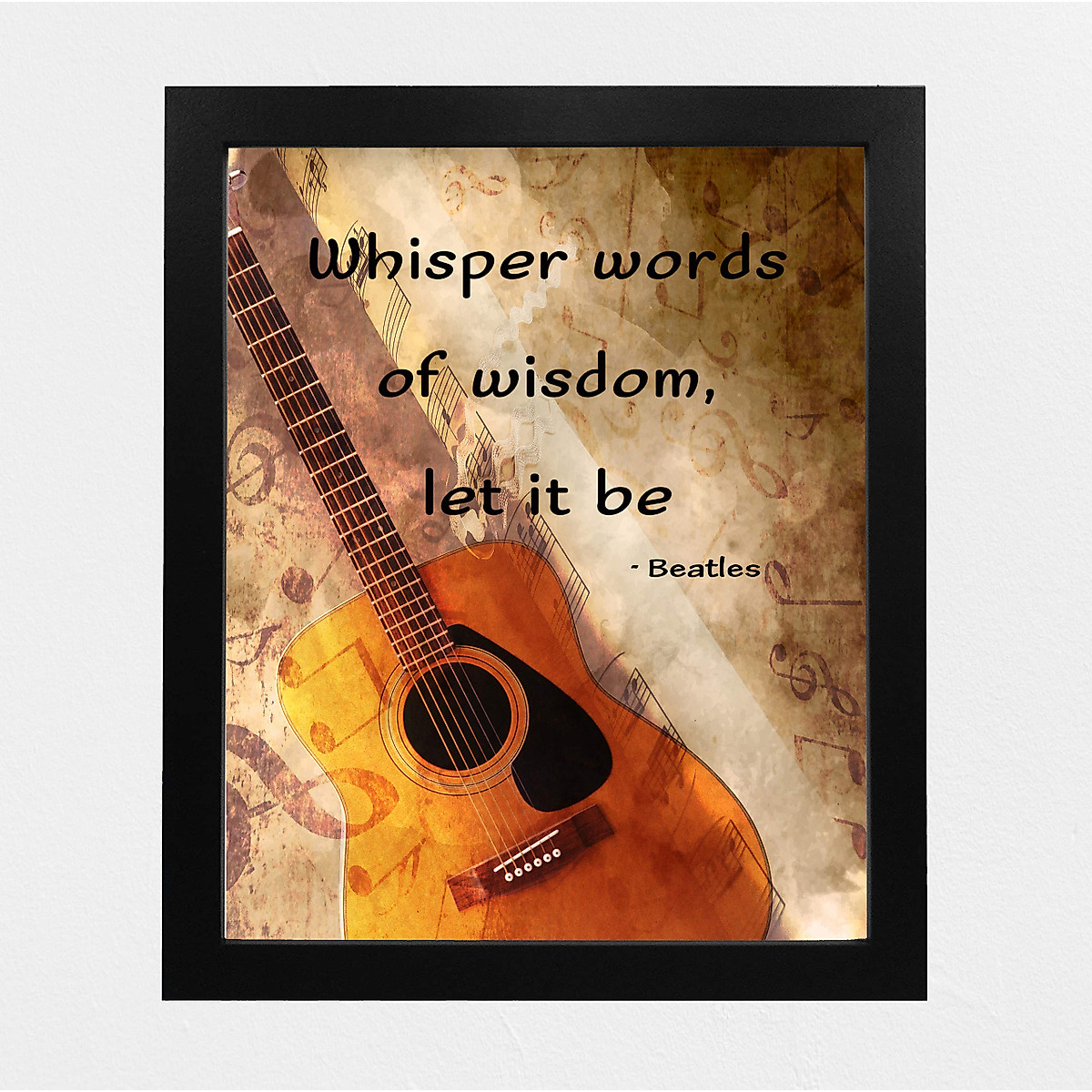 Whisper Words of Wisdom - Retro Music Wall Decor, This Ready to Frame Retro Guitar Photo Print Music Wall Art Poster is Ideal For Music Room, Office, Studio, And Man Cave Room Decor, Unframed - 8x10"