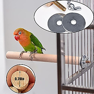 Hamiledyi Bird Perches Natural Wood Parrot Stand Platform Set 7 Pack Wooden Parakeet Paw Grinding Stick Cage Accessories Exercise Toys for Cockatiels Conure Budgies Lovebird Rat Gerbil Hamster Play
