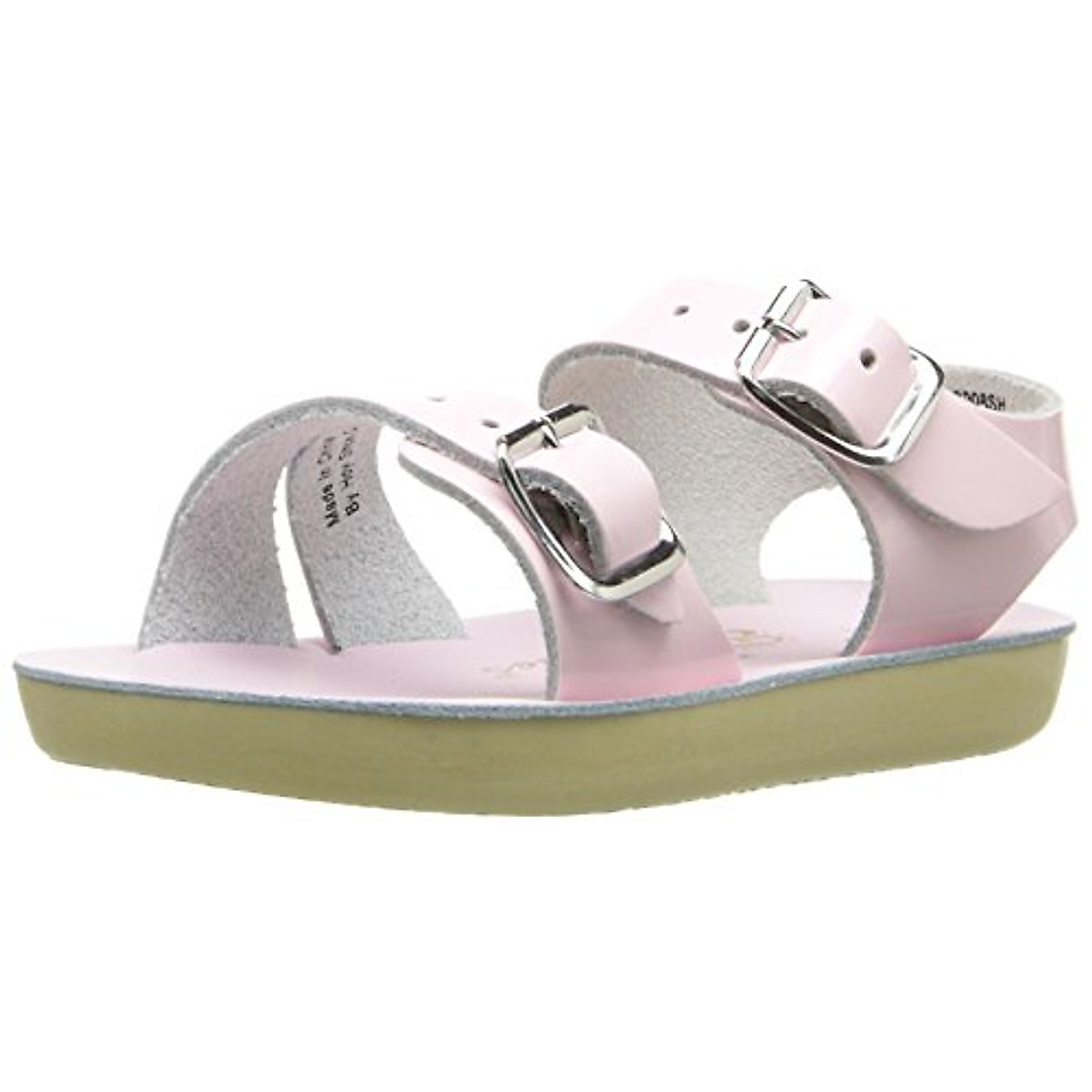Salt Water Sandals by Hoy Shoe Kids' Sun-San Sea Wee Flat Sandal, shiny pink, 3 M US Infant