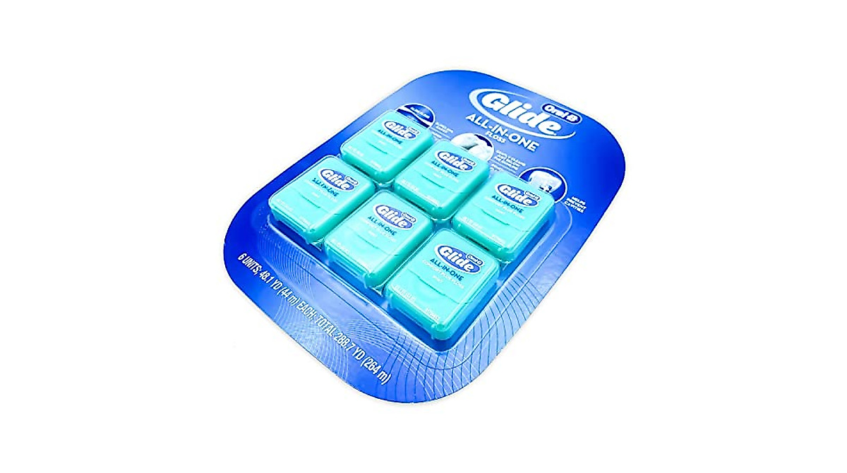 Glide Crest Comfort Plus Dental Floss - Mint 40m (6 Pack)