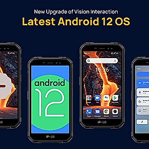 Ulefone Armor X6 Pro 2023 Rugged Smartphone Unlocked, Android 12 4GB+32GB Waterproof Cell Phone, 13MP+5MP Camera, 5.0" HD+ Screen 4000mAh Battery Dual SIM 4G Rugged Phone Support NFC GPS OTG Black