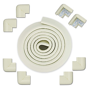 Beauty Pear Baby Proofing Corner Guards & Edge Protectors (6.6 Feet, 8 Corners) Pre-Taped Table Corner Protector, Safe Edge Corner Cushion(2513)