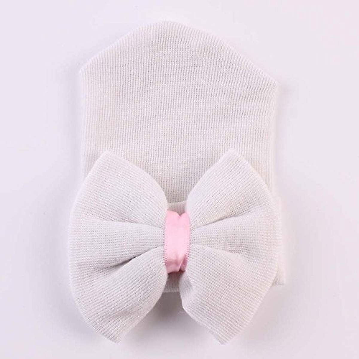 upeilxd Newborn Hospital Hat Infant Baby Hat Caps with Bow Soft Cute Nursery Beanie Hat