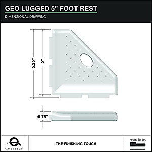 Questech Décor 8 Inch Corner Shower Shelf and 5 Inch Shower Caddy Foot Rest, Geo Lugged Back for New Construction, Wall Mounted Bathroom Shower Organizer, Oil Rubbed Bronze