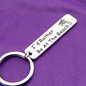 SEIRAA I'd Rather Be At The Beach Gift For Beach Lover Starfish Charm Jewelry Ocean Nautical Vacation Gif (I'd Rather Be At The Beach)