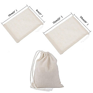 Cotton Pouch Drawstring Bags Sachet Bag Storage Bag Portable Tea Filter Muslin Bag Food Packing Bags Gifts Pouch Home Supplies(8x10cm-10pcs)