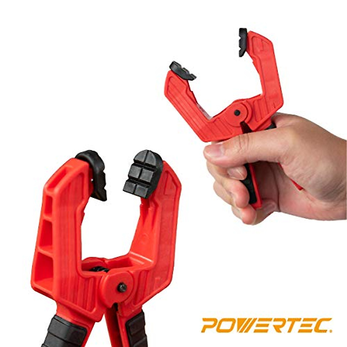 POWERTEC 71625V Heavy Duty Spring Clamp Set from 2" - 4" | 10 Clamps w/ 4 Assorted Sizes