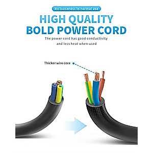 KMC 6-Outlet Metal Power Strip Surge Protector, Metal Mounting Brackets, 6 Foot Extension Cord, 1800 Joules, 125V/15A, Black