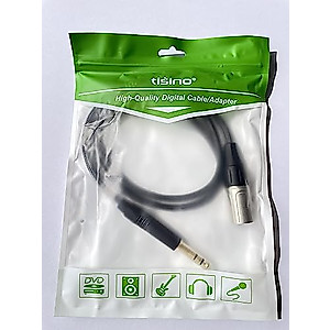 tisino 1/4" to XLR Cable, 6.35mm TRS to XLR Male Nylon Braid Quarter inch TRS to XLR Male Balanced Interconnect Microphone Cord Patch Cable - 3.3ft